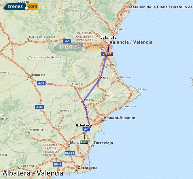 Cheap Albatera to Valencia trains, tickets from 14,95 € - Trenes.com