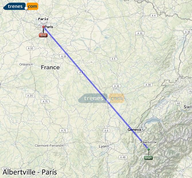 Trains Albertville Paris économiques, billets à partir de 38,30 ...