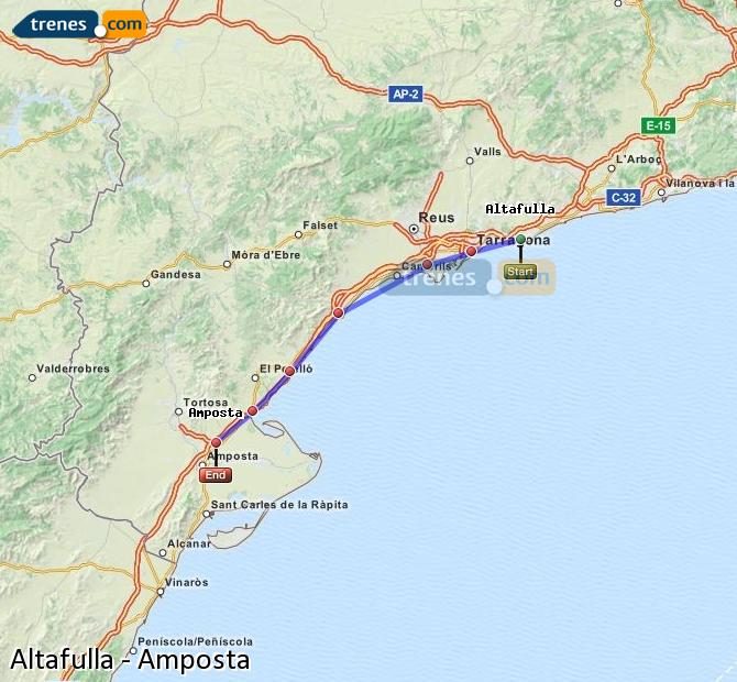 Günstige Altafulla Amposta Züge, Zugtickets ab 8,05 € - Trenes.com