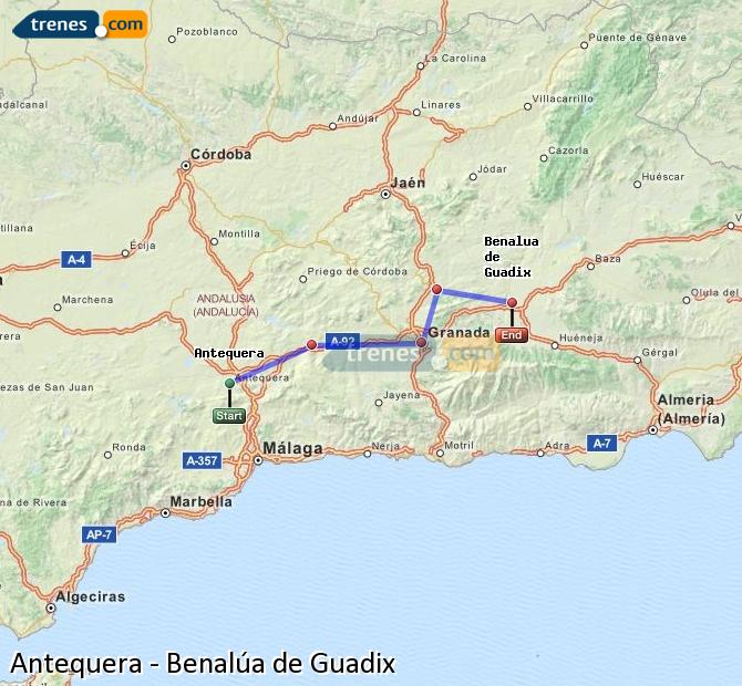 Cheap Antequera to Benalúa de Guadix trains, tickets from 20,80 ...