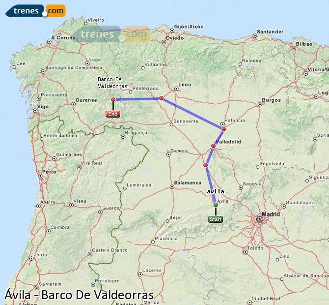 Cheap Avila to Barco De Valdeorras trains, tickets from 42,40 ...
