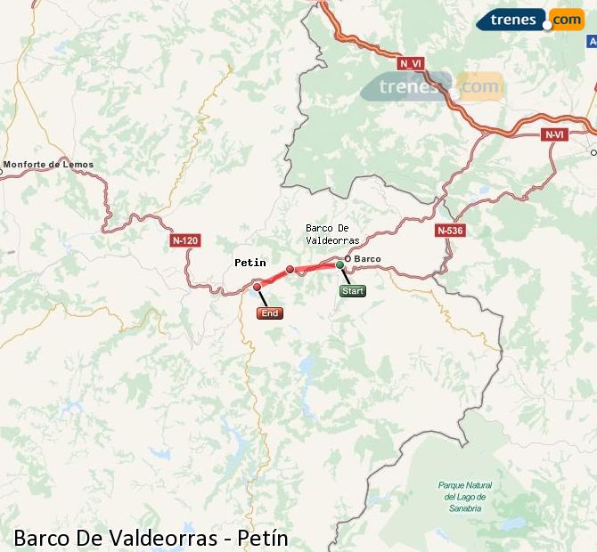 Cheap Barco De Valdeorras to Petin trains, tickets from 1,40 € - Trenes.com