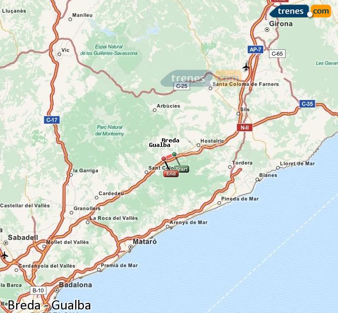 Cheap Breda to Gualba trains, tickets from 1,30 € - Trenes.com