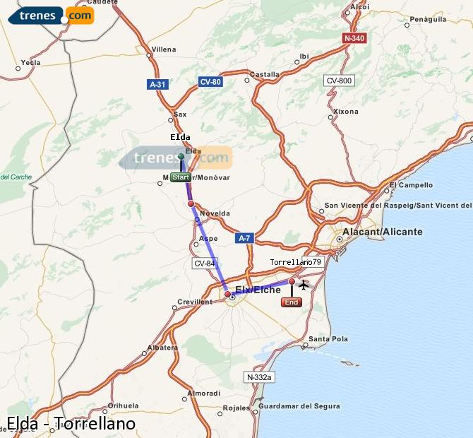 Cheap Elda to Torrellano trains, tickets from 6,25 € - Trenes.com