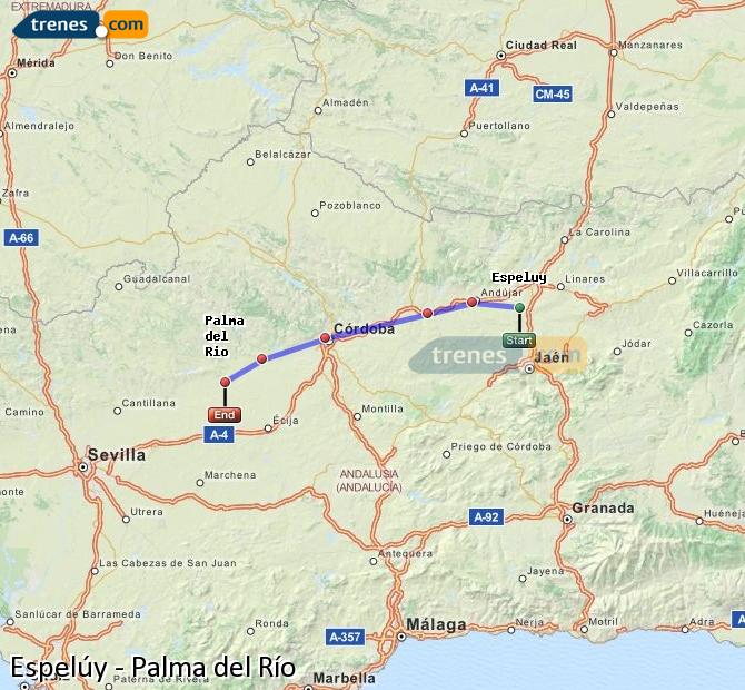 Cheap Espelúy to Palma del Río trains, tickets from 16,65 € - Trenes.com