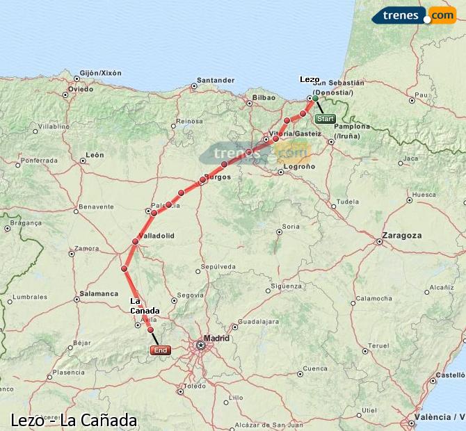 Comboios Lezo La Cañada baratos, bilhetes desde 26,30 € - Trenes.com