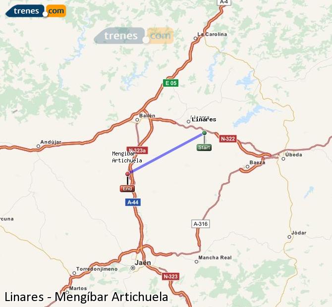 Comboios Linares Mengíbar Artichuela baratos, bilhetes desde 5,25 ...