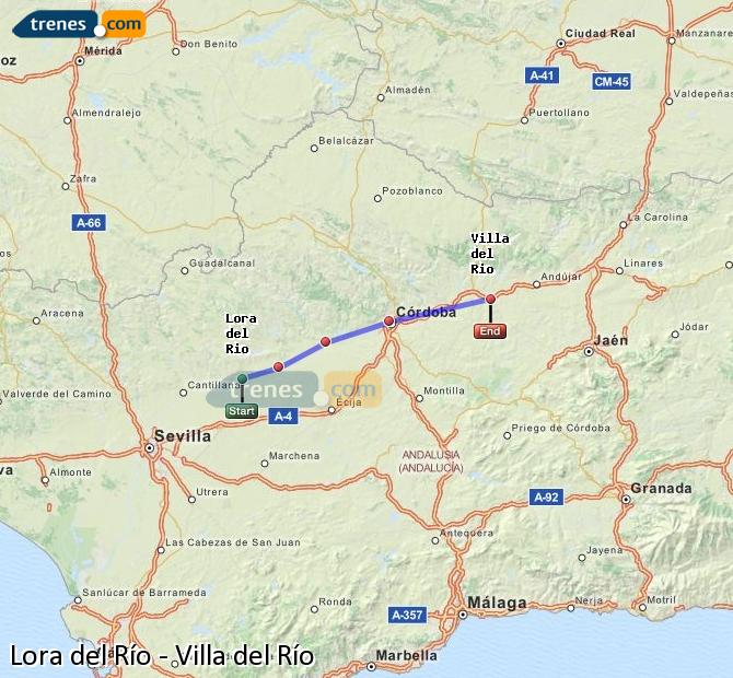Cheap Lora del Río to Villa del Rio trains, tickets from 14,00 ...