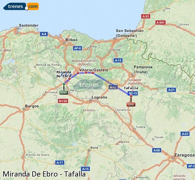 Trenes Miranda De Ebro Tafalla baratos, billetes desde 11,90 € - Trenes.com
