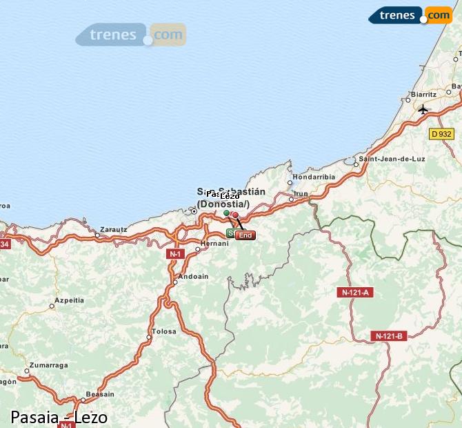 Cheap Pasaia to Lezo trains, tickets from 1,30 € - Trenes.com