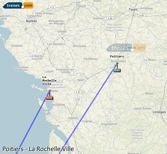 Trenes Poitiers La Rochelle Ville baratos, billetes desde 17,50 ...