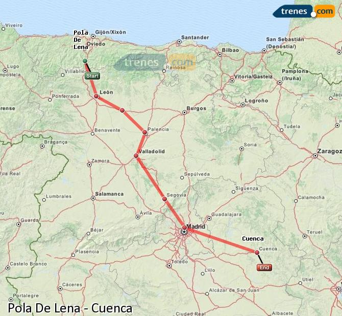 Trains Pola De Lena Cuenca économiques, billets à partir de 44,95 ...