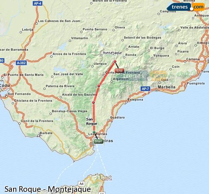 Cheap San Roque to Montejaque trains, tickets from 7,60 € - Trenes.com