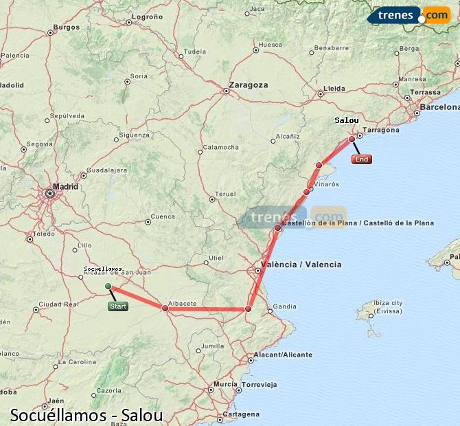 Cheap Socuéllamos to Salou trains, tickets from 31,80 € - Trenes.com