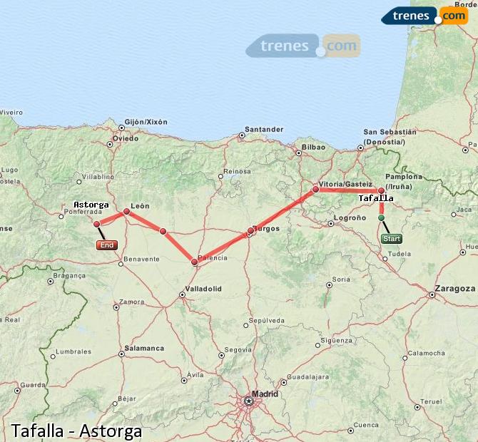 Cheap Tafalla to Astorga trains, tickets from 29,00 € - Trenes.com