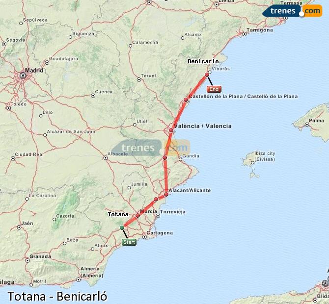 Cheap Totana to Benicarló trains, tickets from 46,50 € - Trenes.com
