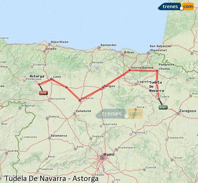 Cheap Tudela De Navarra to Astorga trains, tickets from 27,30 ...