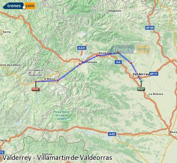 Cheap Valderrey to Villamartín de Valdeorras trains, tickets from 7,45 ...